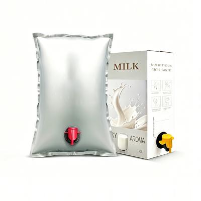 China 2.5L Food-Grade Bag-in-Box (BIB) with Tap - Aseptic Liquid Dispensing Pouch for Milk, Juice & Beverages for sale