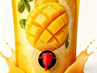 China 1.5L Double Gusset Stand-Up Juice Bag with Tap - Reusable Spout Pouch for Mango Juice & Beverages for sale