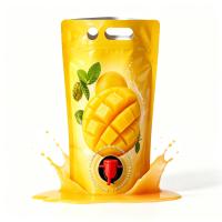 China Reusable Spout Juice Bag with Handle & Tap - Reusable Spout Pouch for Blueberry Juice & Beverages for sale