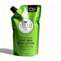 China 500ml Matte Goat Milk Body Lotion Refill Pouch - Leak-Proof Spout Bag for Skincare Refill & Storage for sale