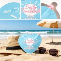 China 50ml Heart-Shaped Matte Sunscreen Spout Pouch - Cute Refillable Cosmetic Bag for SPF Skincare for sale