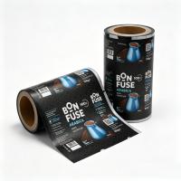 China Custom Hot Stamping Silver Rollstock Film for Coffee - 100g Arabica Coffee Automatic Packaging Roll Film for sale
