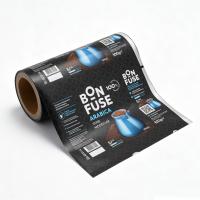China Custom Hot Stamping Silver Rollstock Film for Coffee - 100g Arabica Coffee Automatic Packaging Roll Film for sale