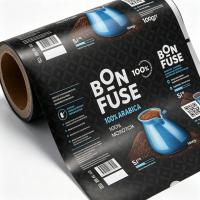China Custom Hot Stamping Silver Rollstock Film for Coffee - 100g Arabica Coffee Automatic Packaging Roll Film for sale