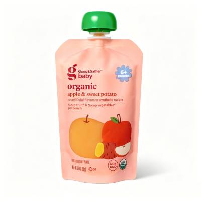 China 3.5oz Organic Baby Food Spout Pouch for 6+ Months - BPA-Free Apple & Sweet Potato Squeeze Bag for sale