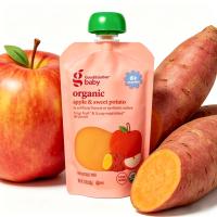 China 3.5oz Organic Baby Food Spout Pouch for 6+ Months - BPA-Free Apple & Sweet Potato Squeeze Bag for sale