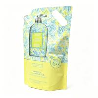 China 2L Floral Scent Laundry Detergent Refill Pouch with Handle - 3x Refill Bottle Capacity Leak-Proof Spout Stand-Up Bag for sale