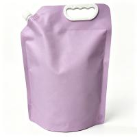 China Eco-Friendly Kraft Paper Detergent Refill Pouch with Handle - Leak-Proof Spout Stand-Up Bag for Liquid Soap & Cleaner for sale