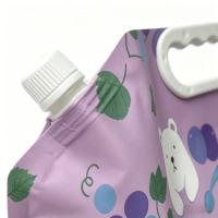 China Eco-Friendly Kraft Paper Detergent Refill Pouch with Handle - Leak-Proof Spout Stand-Up Bag for Liquid Soap & Cleaner for sale