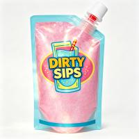 China 500ml Leak-Proof Icee/Slushy Smoothie Spout Pouch - BPA-Free Clear Pink Disposable Drink Pouch with Spout for sale