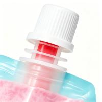China 500ml Leak-Proof Icee/Slushy Smoothie Spout Pouch - BPA-Free Clear Pink Disposable Drink Pouch with Spout for sale