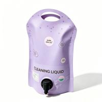 China Large Capacity Cleaning Liquid Stand-Up Pouch with Tap & Handle - Leak-Proof Refill Bag for Household Cleaners for sale