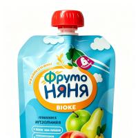 China 6+ Months Baby Fruit Puree Spout Pouch - Leak-Proof BPA-Free Apple Pear Banana Peach Blend Stand-Up Spout Bag for sale