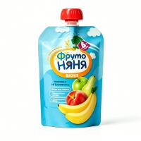 China 6+ Months Baby Fruit Puree Spout Pouch - Leak-Proof BPA-Free Apple Pear Banana Peach Blend Stand-Up Spout Bag for sale