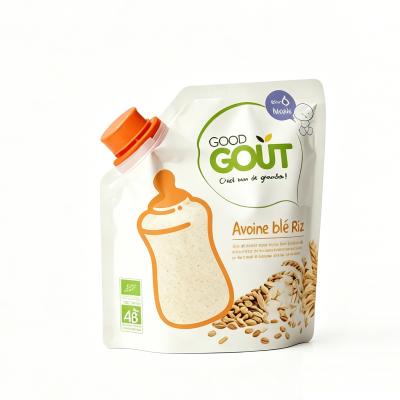China Organic Baby Cereal Pouch for 6+ Months - Leak-Proof Oat Wheat Rice Spout Bag for sale