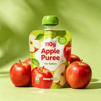 China 110g Glossy Baby Food Spout Pouch with Mushroom Cap - Leak-Proof BPA-Free Apple Puree Stand-Up Bag for sale