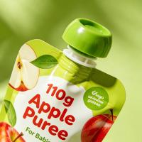 China 110g Glossy Baby Food Spout Pouch with Mushroom Cap - Leak-Proof BPA-Free Apple Puree Stand-Up Bag for sale