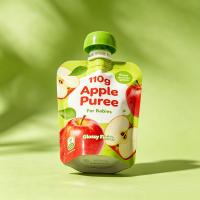 China 110g Glossy Baby Food Spout Pouch with Mushroom Cap - Leak-Proof BPA-Free Apple Puree Stand-Up Bag for sale