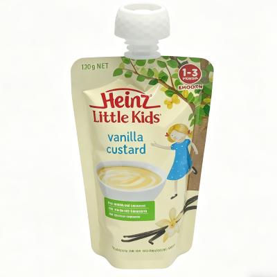 China 120g Toddler Custard Spout Pouch - BPA-Free Leak-Proof Stand-Up Bag for 1-3 Years Old Kids for sale