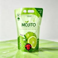China 2L Mojito Wine Bag with Tap & Handle - Leak-Proof Stand-Up Spout Pouch for Cocktails & Bulk Beverages for sale