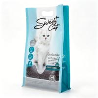 China 5L Bentonite Cat Litter Flat Bottom Bag with Clear Window & Handle - Heavy-Duty Stand-Up Pouch for Pet Litter for sale