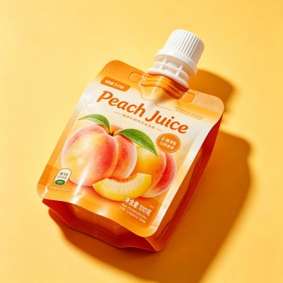 China 90g Peach Flavored Gel Spout Pouch - Glossy Stand-Up Pouch for Jelly & Fruit-Flavored Snacks for sale
