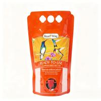 China 1.5L Ready-to-Use Hummingbird Nectar Pouch with Tap & Handle - Leak-Proof Stand-Up Bag for Bird Feeders for sale