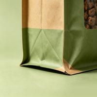 China Smart Sustainable Pet Food Bag with Window - Recyclable Kraft Stand-Up Pouch for Dry Dog & Cat Kibble for sale