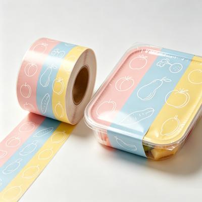 China Custom Printed PET Lidding Film Roll - Clear Food-Grade Film for Salad Containers & Fresh Food Trays for sale