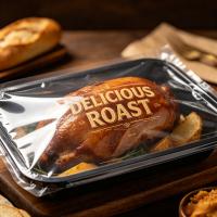 China Custom Printed MAP Food Packaging Film - Heat-Sealable Lidding Film for Roast Chicken & Ready Meal Trays for sale
