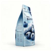 China Custom Printed Freezer-Friendly Stand-Up Pouch - Resealable Bag for Frozen Berries & Fruits for sale