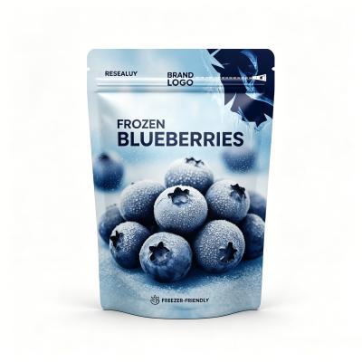 China Custom Printed Freezer-Friendly Stand-Up Pouch - Resealable Bag for Frozen Berries & Fruits for sale
