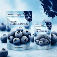 China Custom Printed Freezer-Friendly Stand-Up Pouch - Resealable Bag for Frozen Berries & Fruits for sale