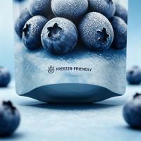China Custom Printed Freezer-Friendly Stand-Up Pouch - Resealable Bag for Frozen Berries & Fruits for sale