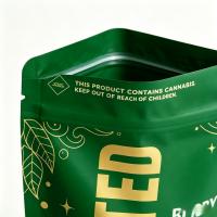 China Custom Printed Matte Stand-Up Pouch (Doypack) - Gold Foil Zipper Bag for Sleep Aids & Herbal Infused Goods for sale