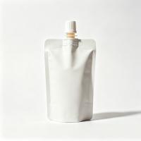 China Matte White Central Spout Pouch for Peach Juice Sea Moss Gel - Leak-Proof Stand-Up Food Bag for sale
