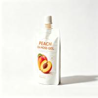 China Matte White Central Spout Pouch for Peach Juice Sea Moss Gel - Leak-Proof Stand-Up Food Bag for sale