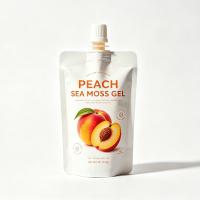 China Matte White Central Spout Pouch for Peach Juice Sea Moss Gel - Leak-Proof Stand-Up Food Bag for sale