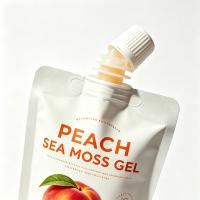 China Matte White Central Spout Pouch for Peach Juice Sea Moss Gel - Leak-Proof Stand-Up Food Bag for sale