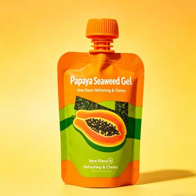 China Custom Printed Spout Pouch for Gel & Liquid Snacks | Food‑Grade Stand‑Up Flexible Packaging for Seaweed & Fruit Gel for sale