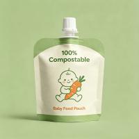 China 100% Compostable Spout Pouch | Eco‑Friendly Stand‑Up Pouch for Organic Baby Food & Purees for sale