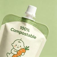 China 100% Compostable Spout Pouch | Eco‑Friendly Stand‑Up Pouch for Organic Baby Food & Purees for sale