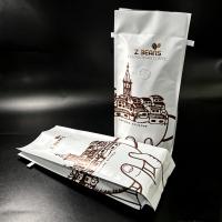 China Custom Printed Coffee Bags with One‑Way Degassing Valve & Tin Tie | Side Gusset Pouch for Roasted Coffee Beans for sale