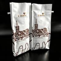 China Custom Printed Coffee Bags with One‑Way Degassing Valve & Tin Tie | Side Gusset Pouch for Roasted Coffee Beans for sale