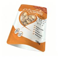 China Custom Printed Stand‑Up Zipper Bag with Heart‑Shaped Window | 150g 350g Nut Packaging Pouch for Almonds & Dry Fruits for sale