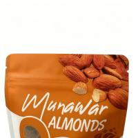 China Custom Printed Stand‑Up Zipper Bag with Heart‑Shaped Window | 150g 350g Nut Packaging Pouch for Almonds & Dry Fruits for sale