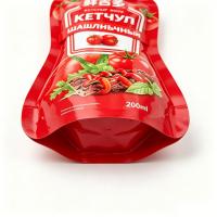 China Custom Contour‑Shaped Spout Pouch | Food‑Grade Flexible Packaging for Ketchup, Mayonnaise & Sauces (200ml) for sale