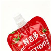 China Custom Contour‑Shaped Spout Pouch | Food‑Grade Flexible Packaging for Ketchup, Mayonnaise & Sauces (200ml) for sale