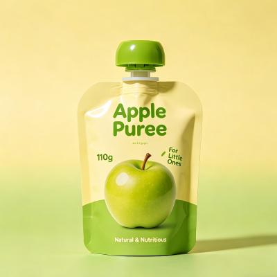 China Food‑Grade Custom Baby Food Packaging | Stand‑Up Spout Pouch for Apple Puree & Toddler Nutrition Products for sale