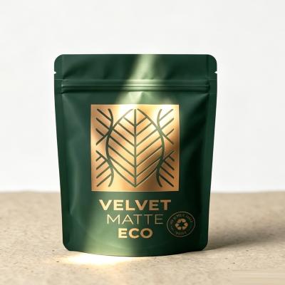 China Luxury Golden Foil Printed Matte Stand‑Up Pouch | Eco‑Friendly Resealable Flexible Packaging for Premium Dry Goods & Wellness Products for sale